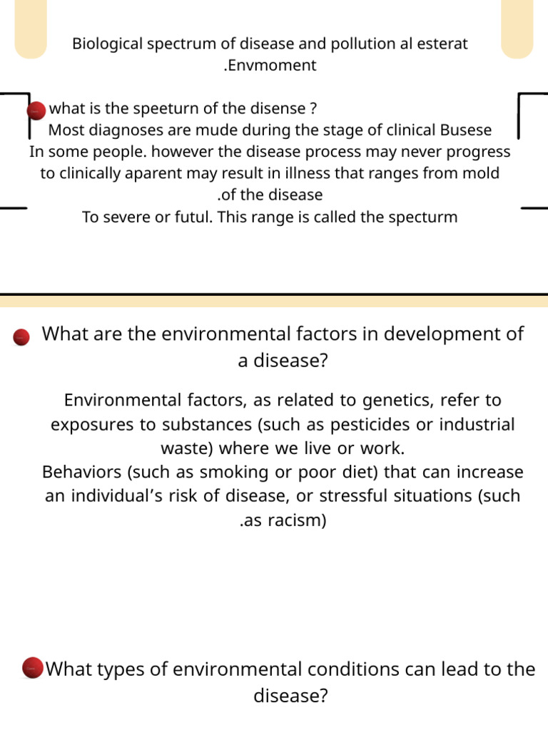 Disease Spectrum and Environmental Impact | PDF | Influenza A Virus ...