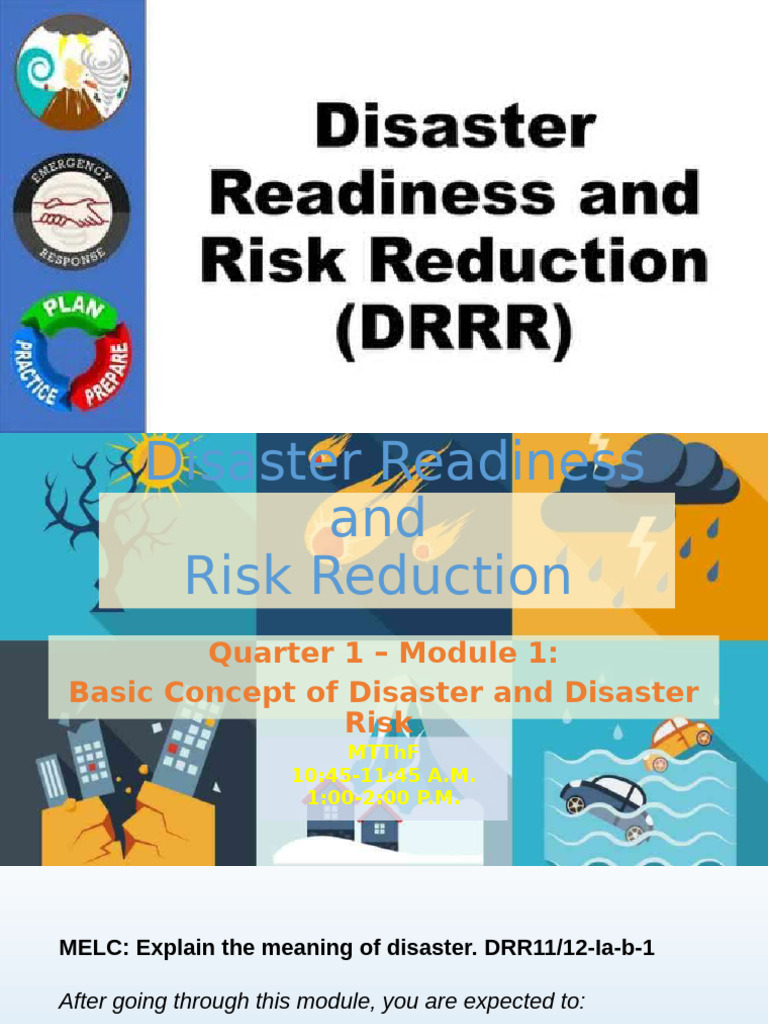 Module 1 - DRRR (Quarter 1) | PDF | Hazards | Natural Disasters