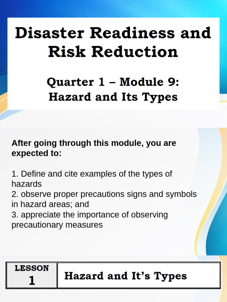 Module 9 - DRRR (Quarter 1) | PDF