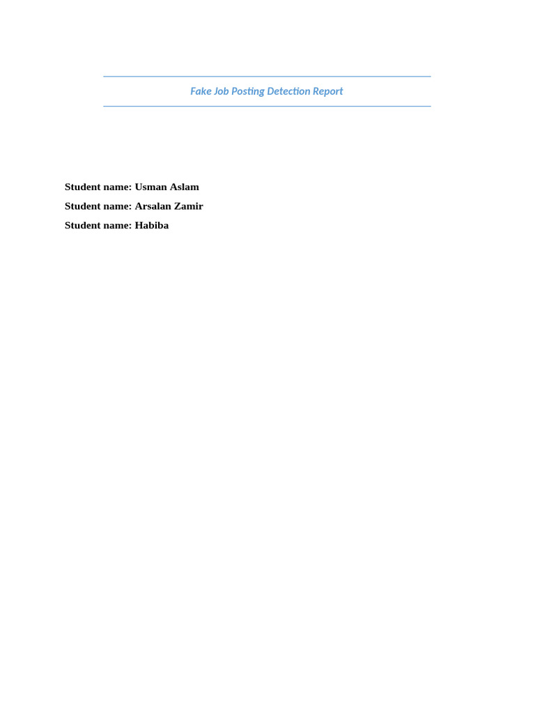 Fake Job Posting Detection Report | PDF | Receiver Operating ...