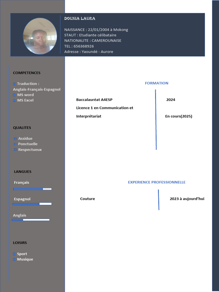 CV de Dounia Laura | PDF
