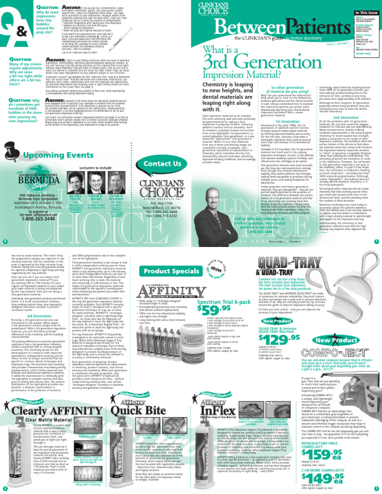 Clinician's Choice Newsletter | PDF | Silicone | Chemical Substances
