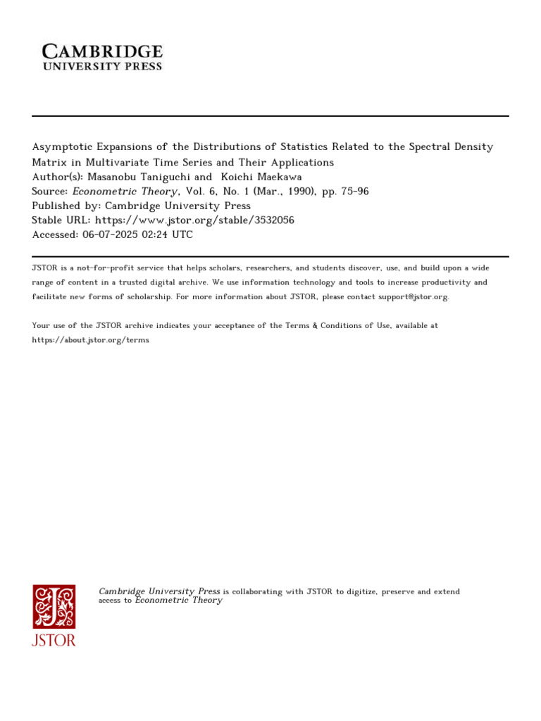 Asymptotic Expansions of The Distributions of Statistics Related To The ...