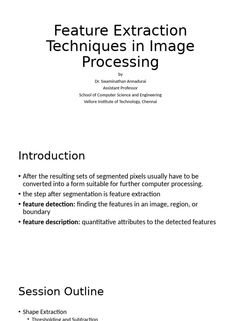 18.12.2023 - Feature Extraction Techniques in Image Processing | PDF ...
