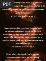 Way Maker Lyrics by Leeland | PDF