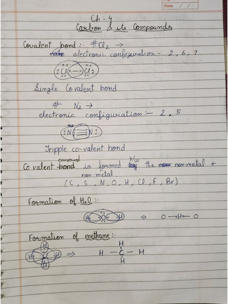 Class10 Science Ch4 Carbon and Its Compounds Notes | PDF