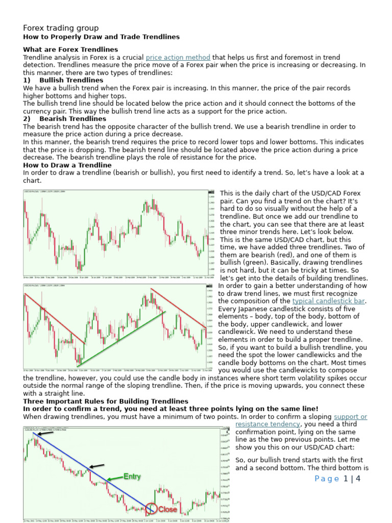 How To Properly Draw and Trade Trendlines | PDF | Market Trend ...