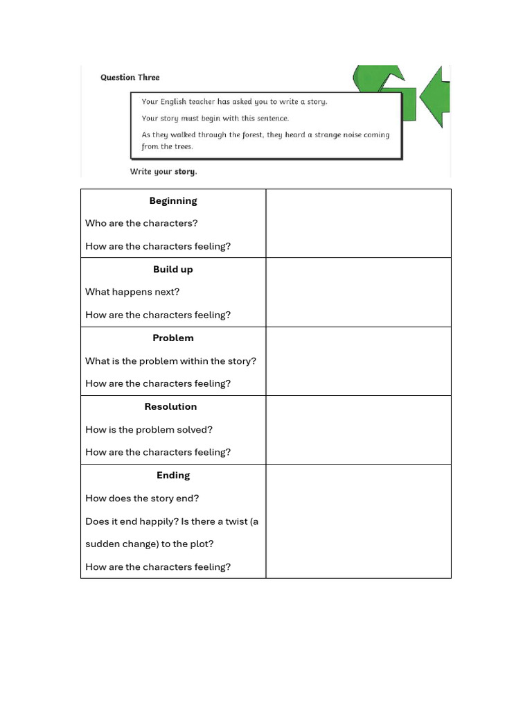 PET Writing Part3 Story Forest | PDF