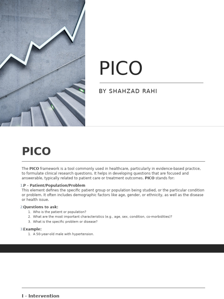 Understanding the PICO Framework | PDF | Evidence Based Medicine ...