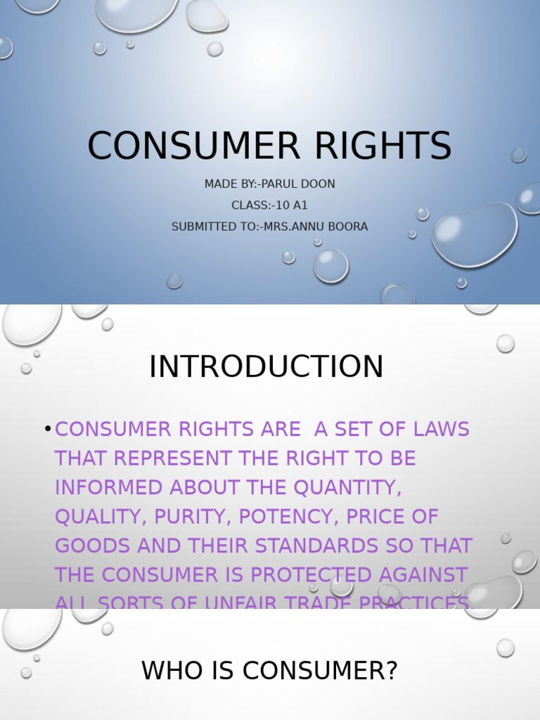 Understanding Consumer Rights and Protection | PDF