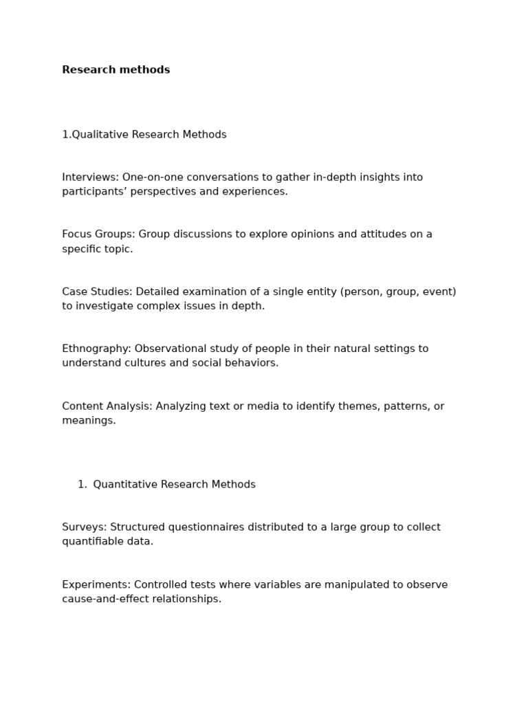 Comprehensive Research Methods Guide | PDF