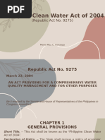 Ra 9275 - Philippine Clean Water Act | PDF | Water Pollution | Water ...