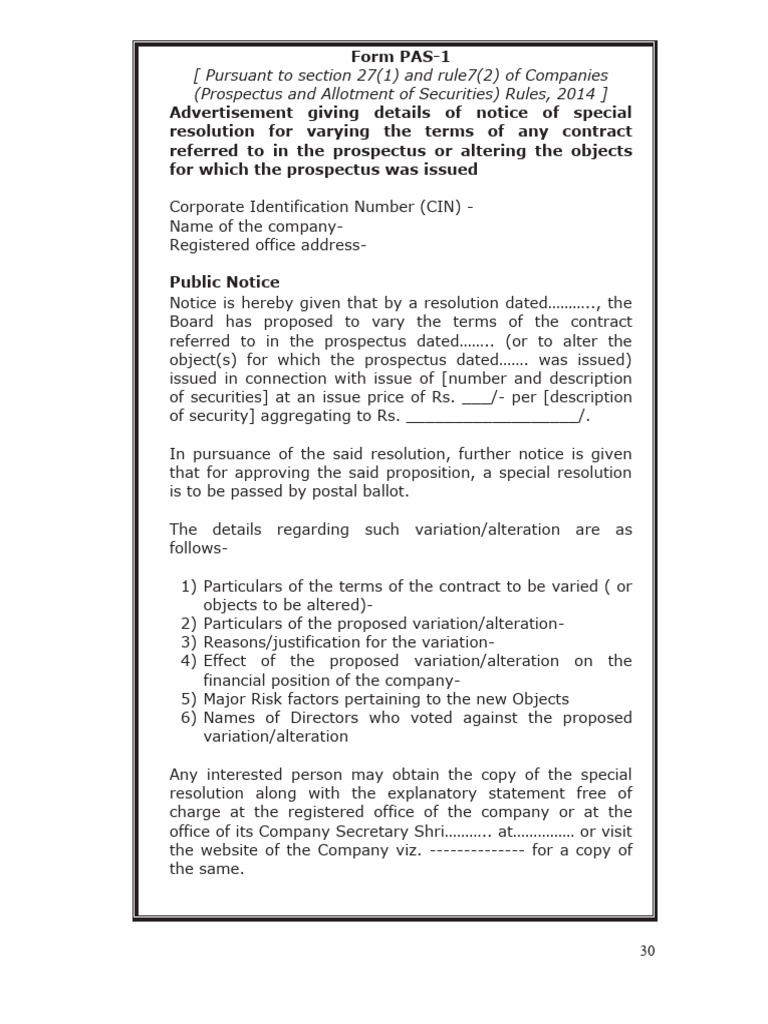 Form PAS-1 | PDF | Government