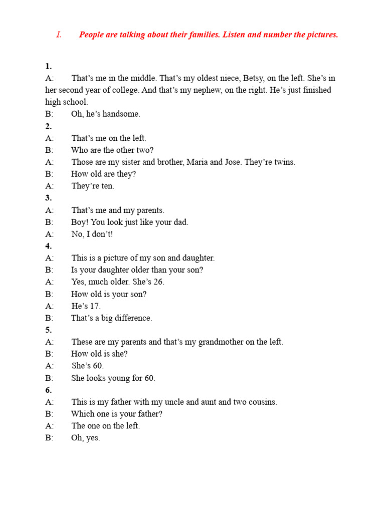 Family Conversations and Dynamics | PDF