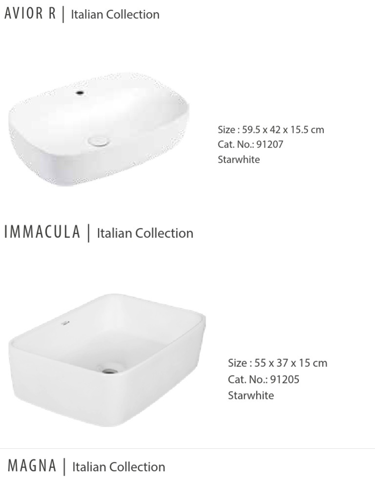 Hindware Italian Collection Catalogue 2025 | PDF