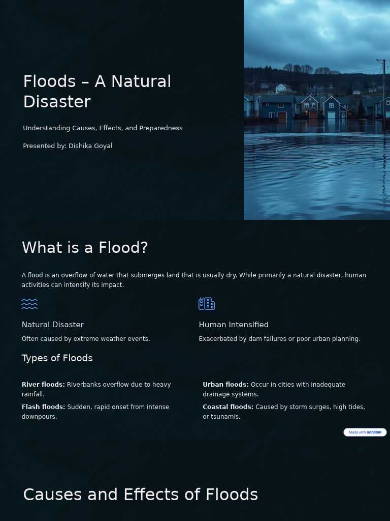 Floods A Natural Disaster | PDF | Flood | Natural Disasters