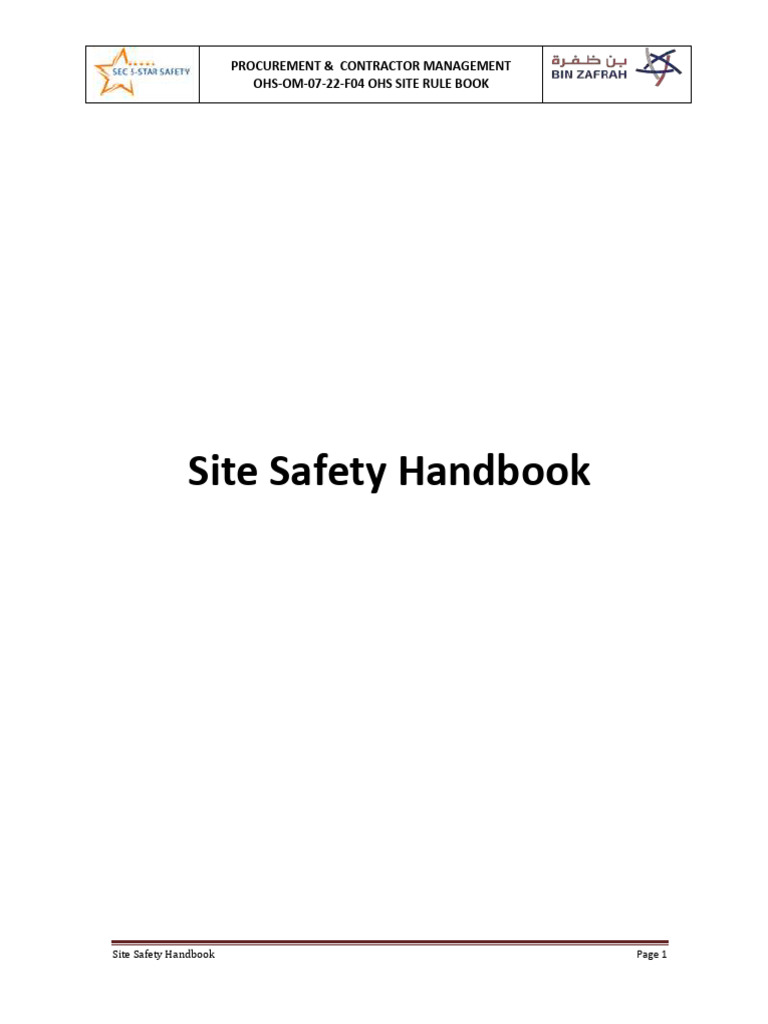 f04 Site Safety Handbook | PDF | Scaffolding | Crane (Machine)