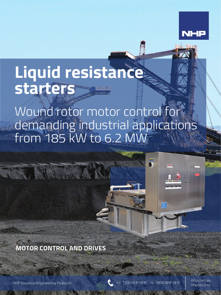 28BCH Liquid Resistance Starters Catalogue | PDF | Electric Motor | Water