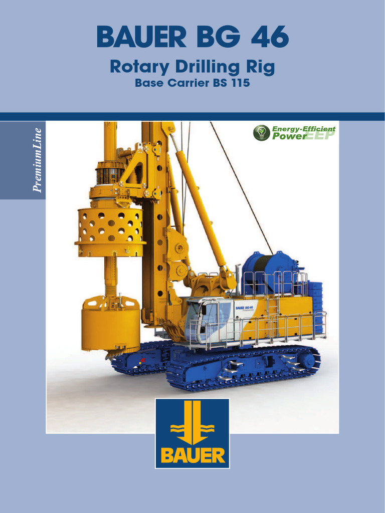 Bauer Drilling Rigs Spec 018130 | PDF