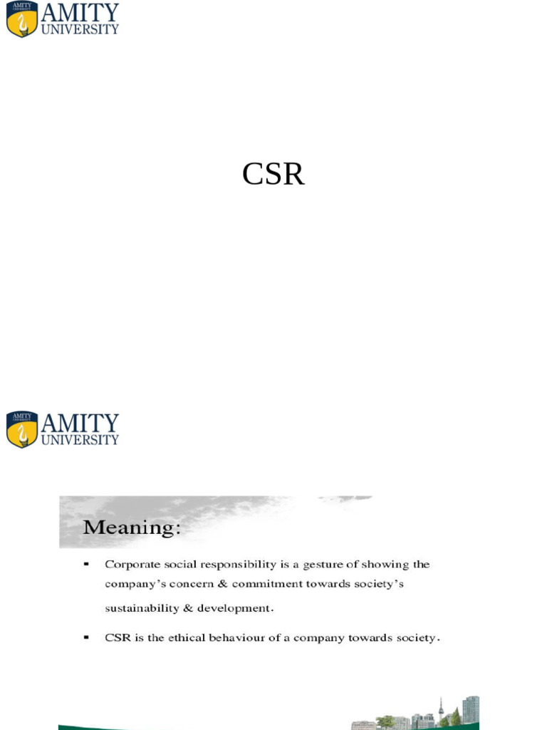 Corporate Social Responsibility | PDF