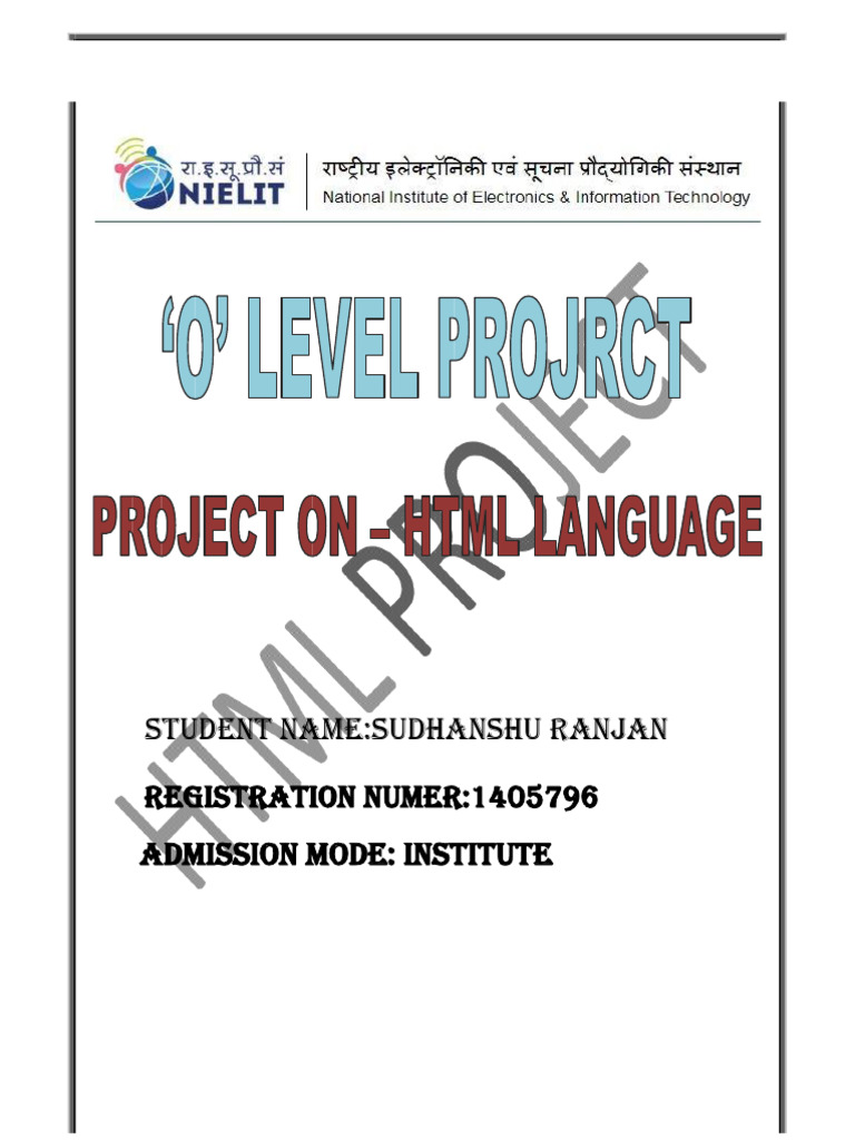 O Level Project HTML Programe 2 | PDF | Html | Html Element