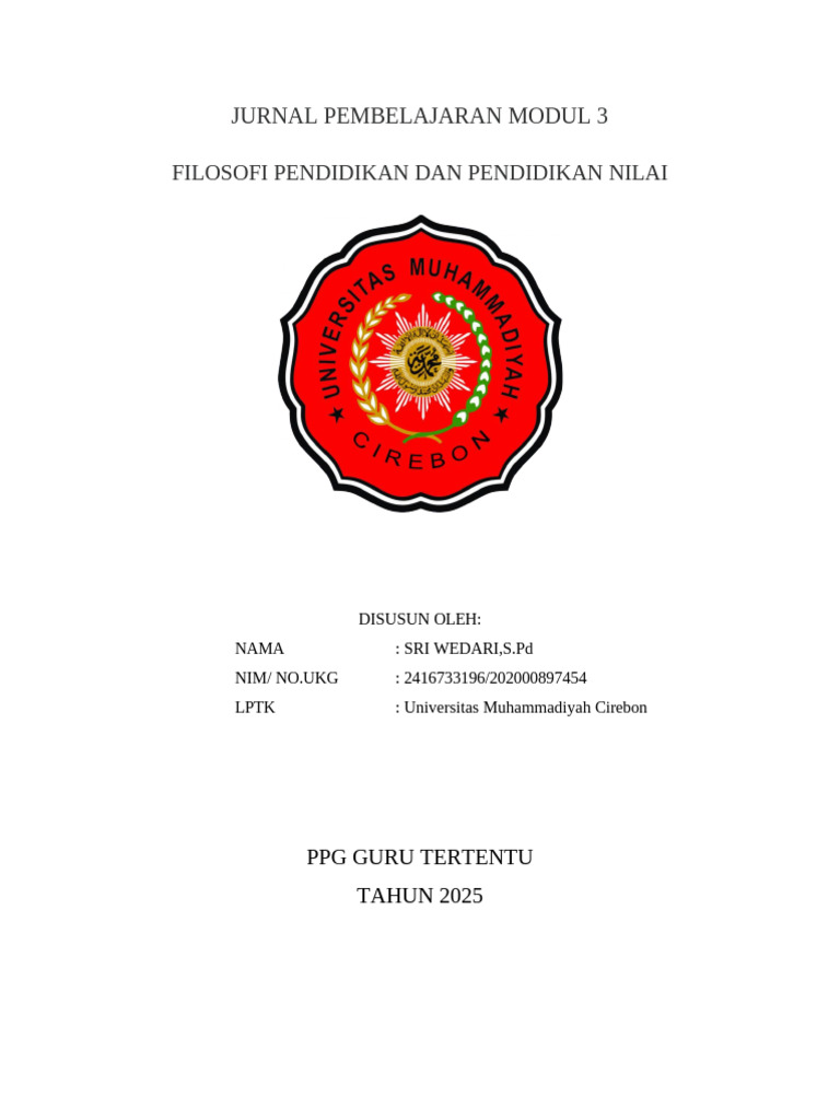 Sri Wedari, S.PD 2416733196 Filosofi Pendidikan | PDF