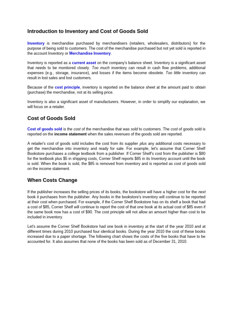 Inventory Recording System | PDF | Cost Of Goods Sold | Inventory