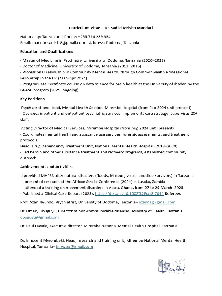 CV One PAGE | PDF