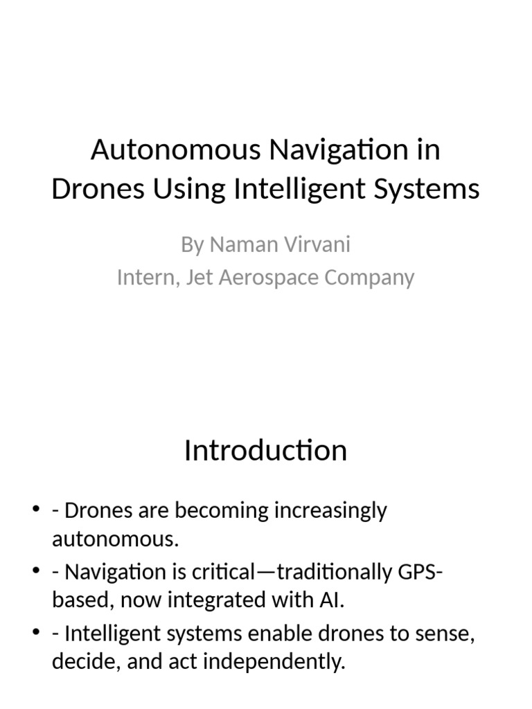 Autonomous Drone Navigation Systems | PDF