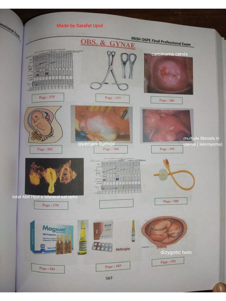 Final Prof OSPE Gynae & Obs Pictures Identified | PDF