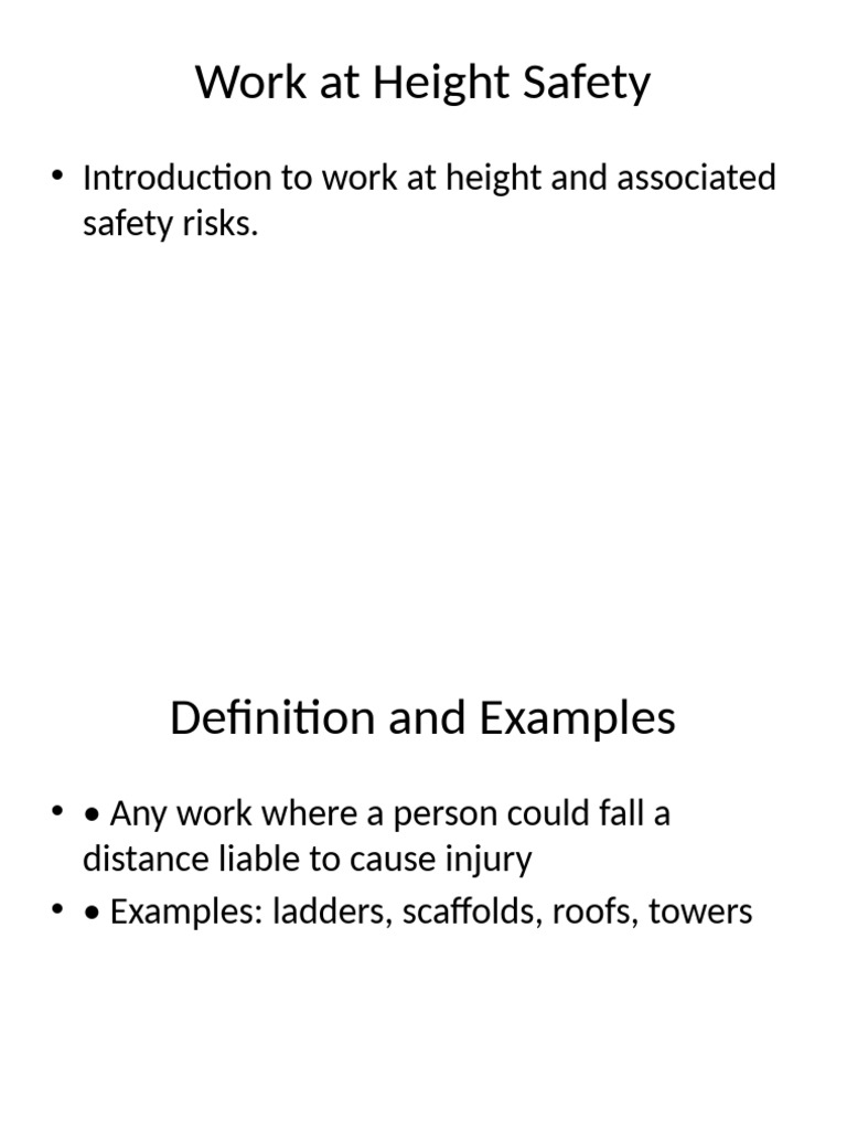 Work at Height Safety Guidelines | PDF