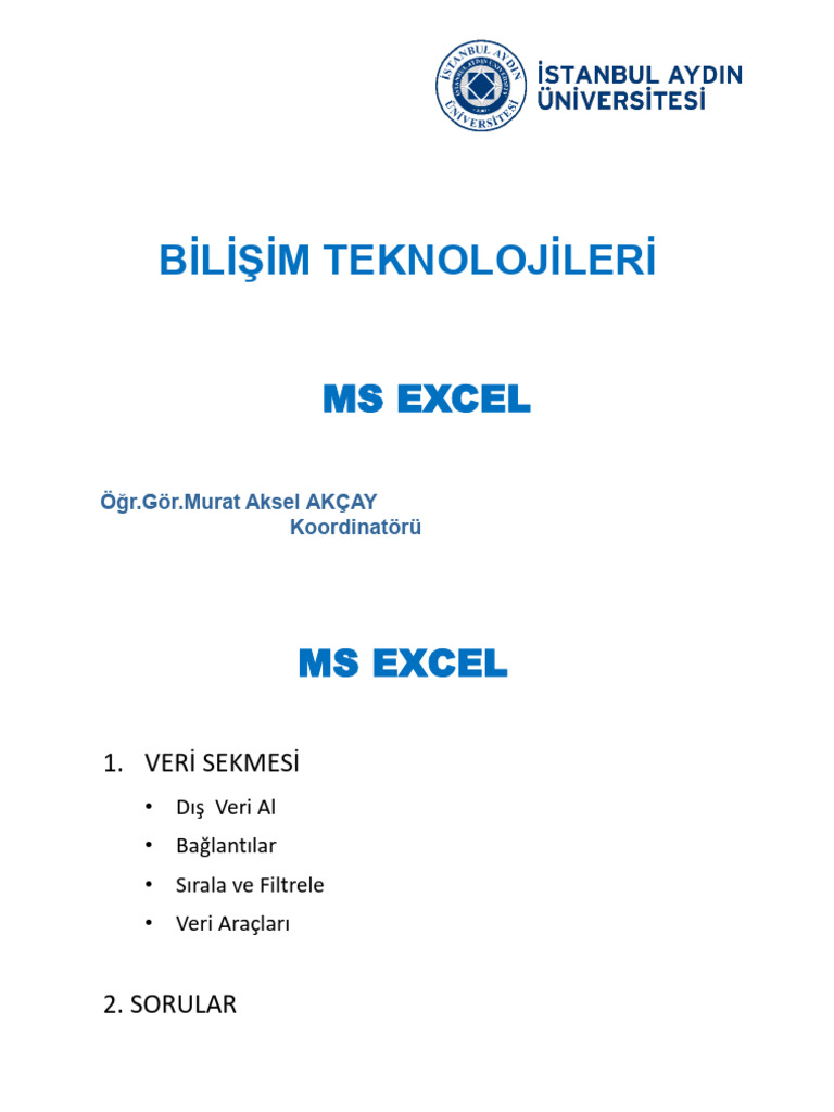 Bilişim Teknolojileri-Ii: 12.HAFTA | PDF