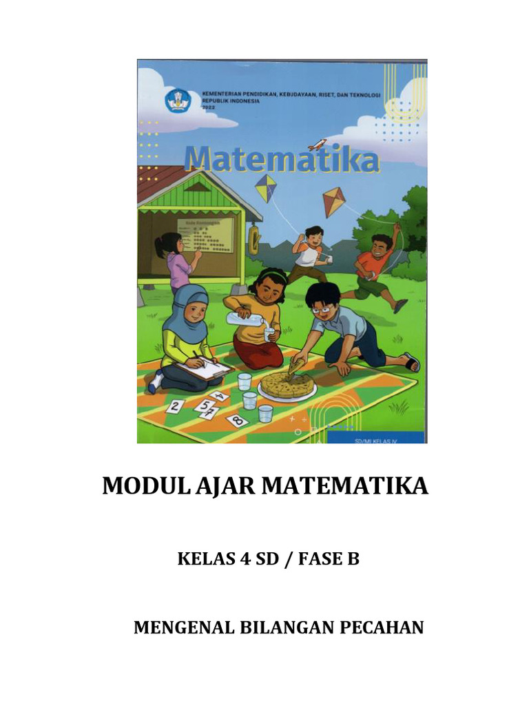 Modul Ajar Matematika Kelas 4 (Mengenal Bilangan Pecahan) | PDF