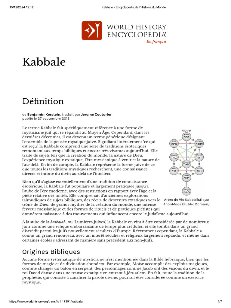 La Kabbale Worldhistory Org | PDF