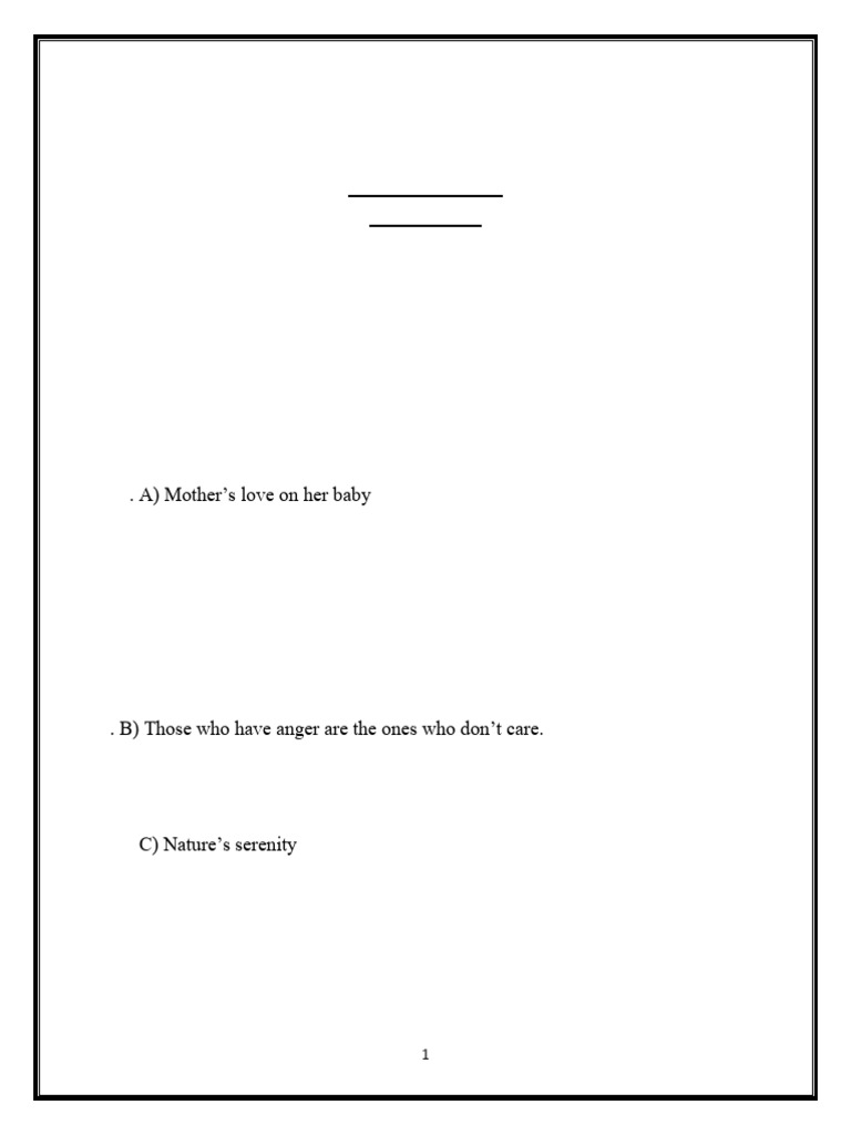 English Unseen Poems-Key Paper | PDF