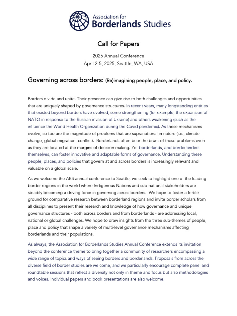 Border Design for Governance Conference | PDF | Governance