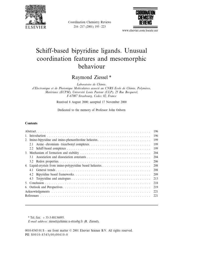 Ziessel 2001 | PDF | Coordination Complex | Liquid Crystal