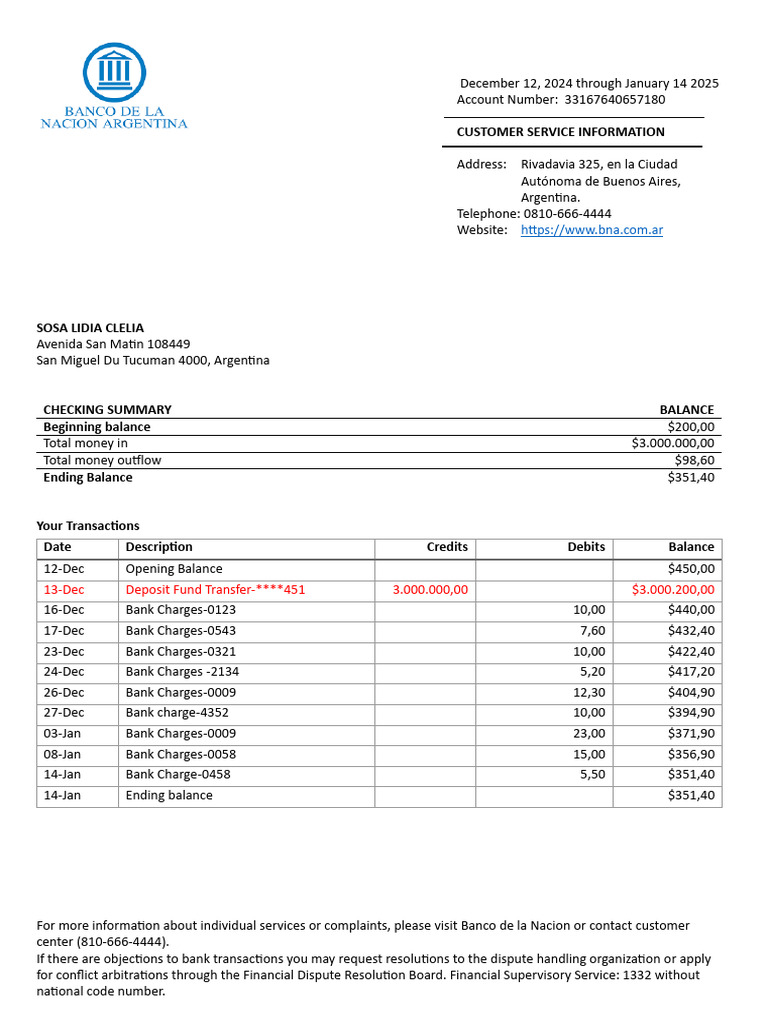 Banco de La Nacion - English | PDF | Banks | Service Industries