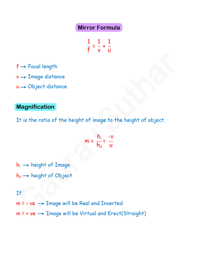 Light Reflection and Refraction Notes | PDF | Refraction | Optics