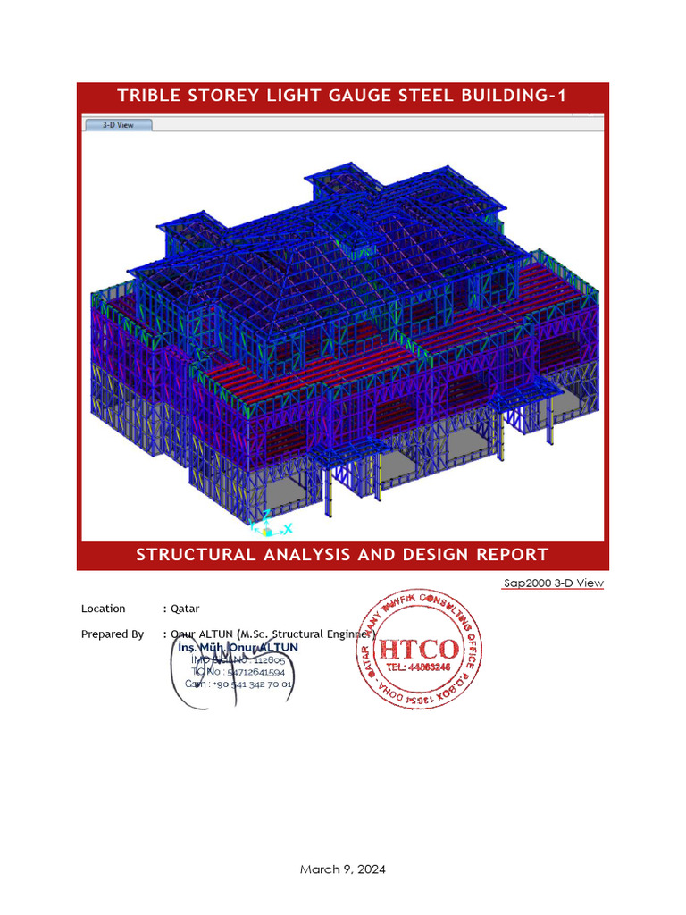 VII. Structural Desing Report-LGS Building | PDF | Structural Analysis | Beam (Structure)