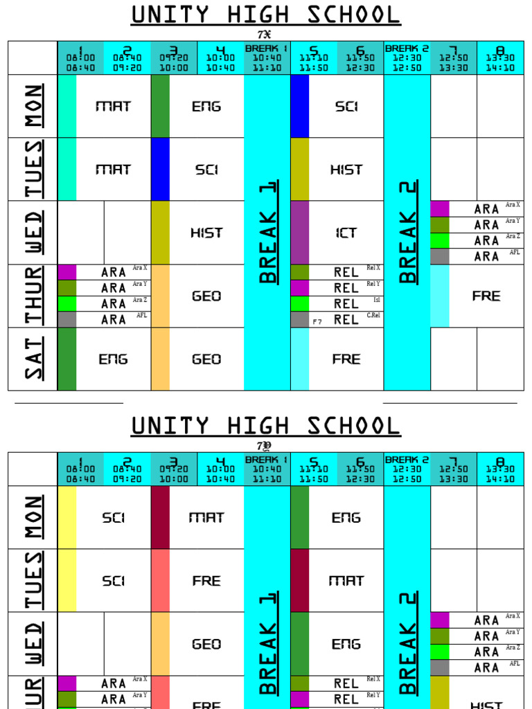 Final-Class Timetables | PDF | Chess