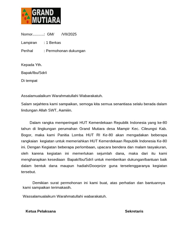 Konsep Proposal 2025 17an | PDF