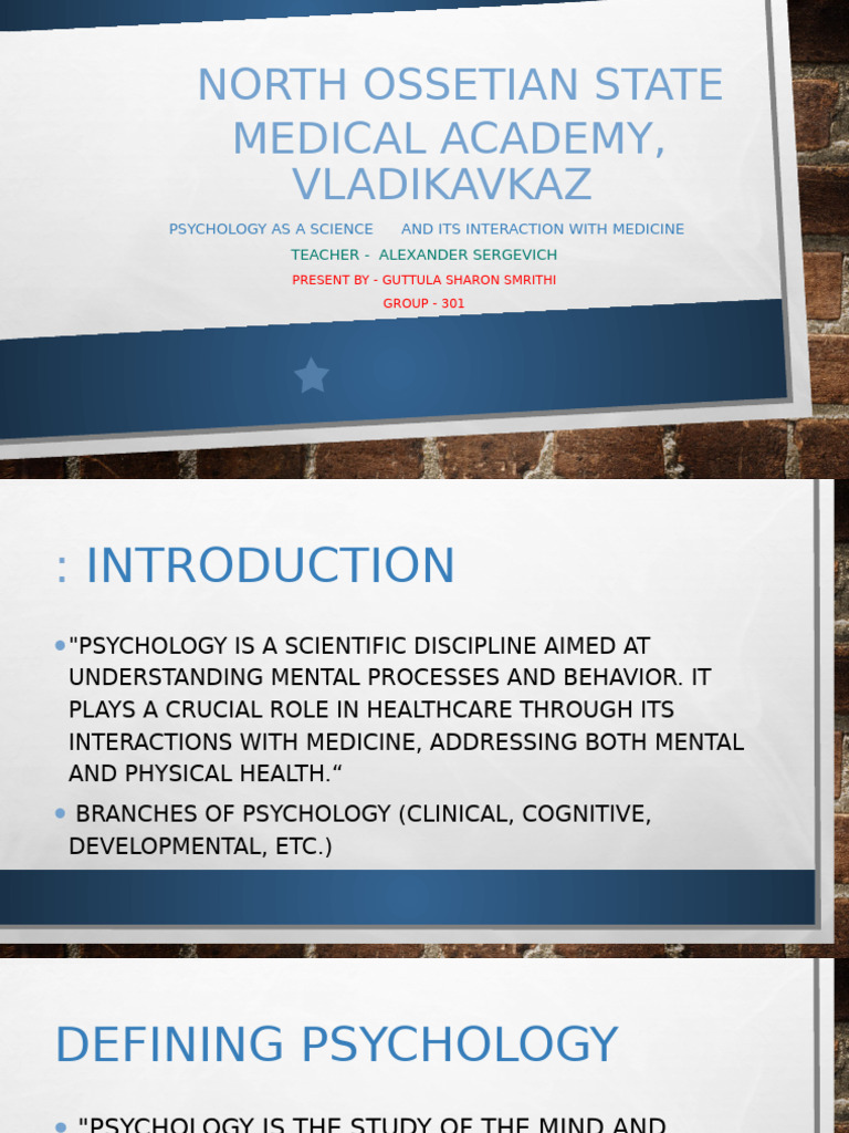 Psychology As A Science and Its Interaction | PDF | Psychology | Cognition