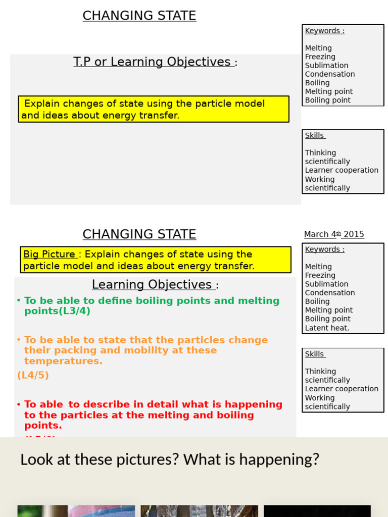 Change of States PPT 7B | PDF | Boiling | Freezing