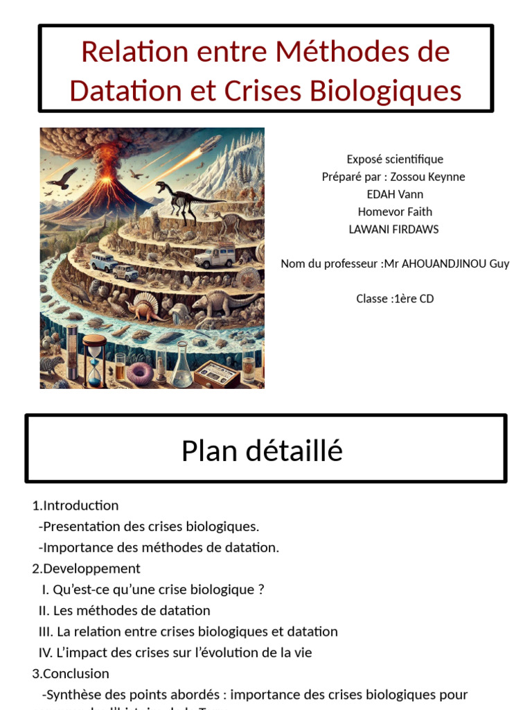 Crises biologiques et datation scientifique | PDF | Extinction ...