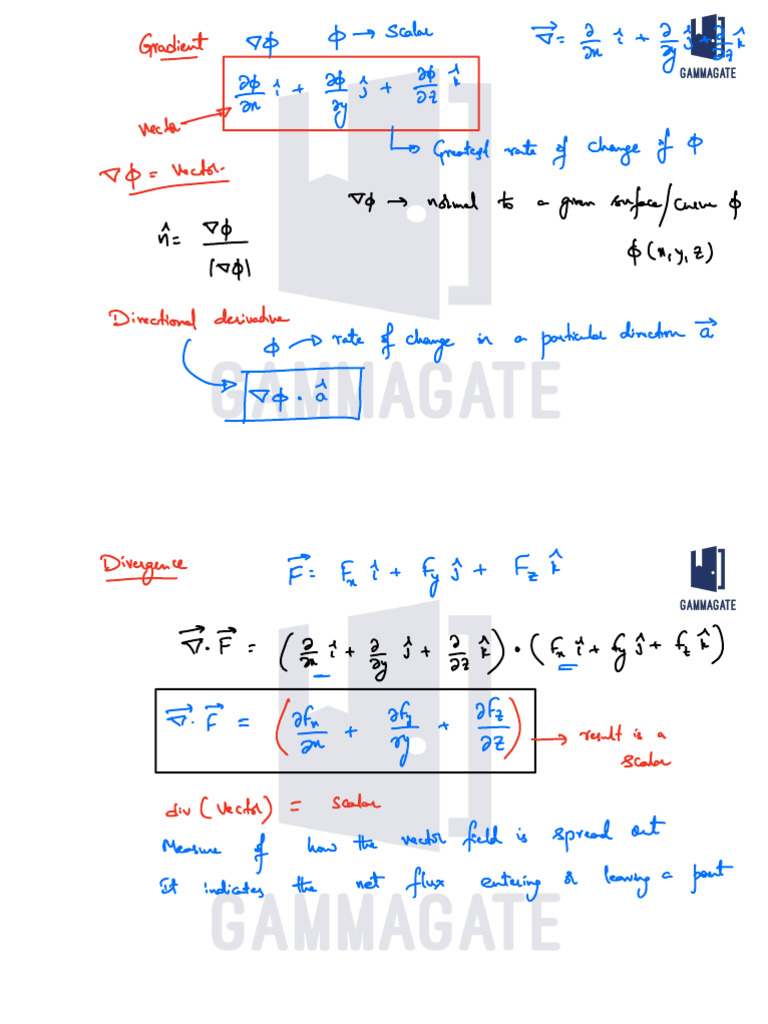 GG2026 Advanced Vector Calculus Lec 02 | PDF | Divergence | Calculus