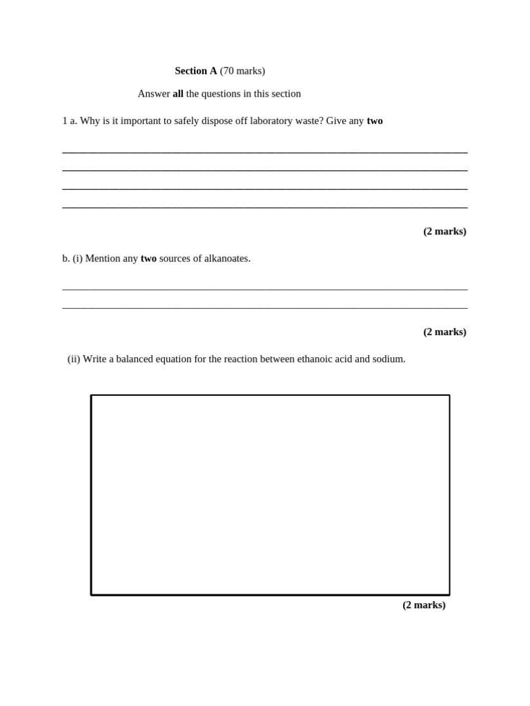 Chemistry Paper One For Pact Secondary School. | PDF | Chemical Bond ...