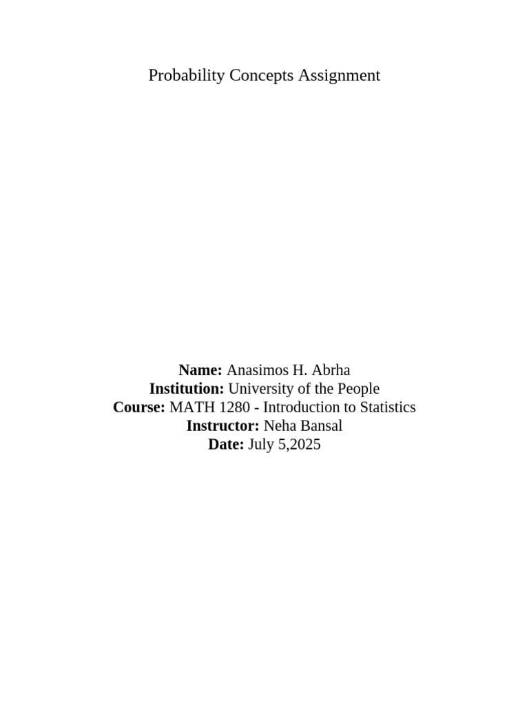 Probability Concepts and Activities Guide | PDF | Probability