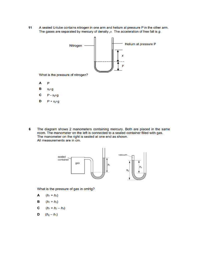 Pressure Worksheet | PDF