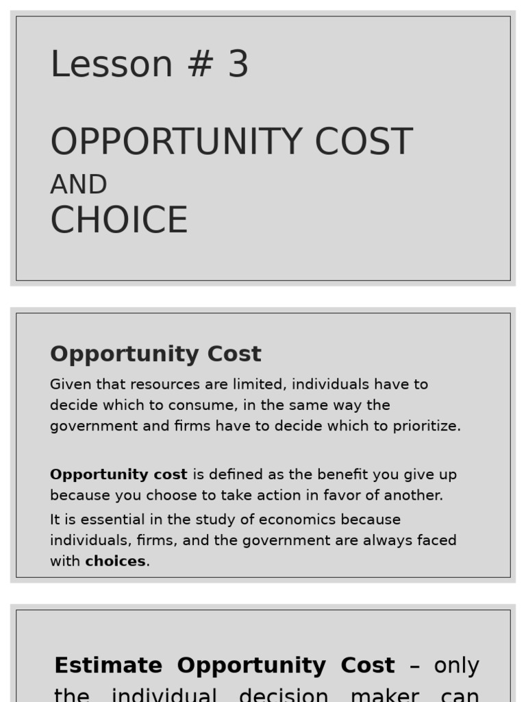 Applied ECONOMICS Lesson 3 3.1 | PDF | Opportunity Cost | Economic System